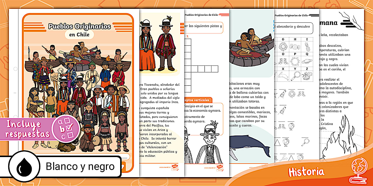 Actividades de los Pueblos Originarios para imprimir | Chile