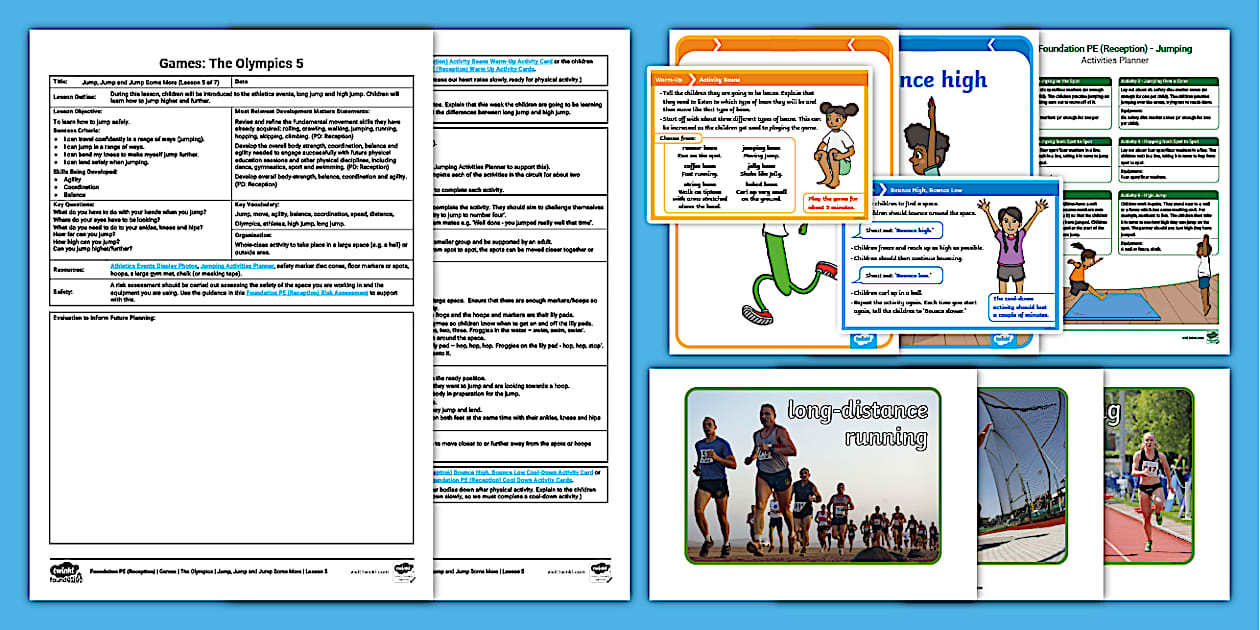 EYFS PE The Olympics Lesson 5 Jump, Jump and Jump Some More