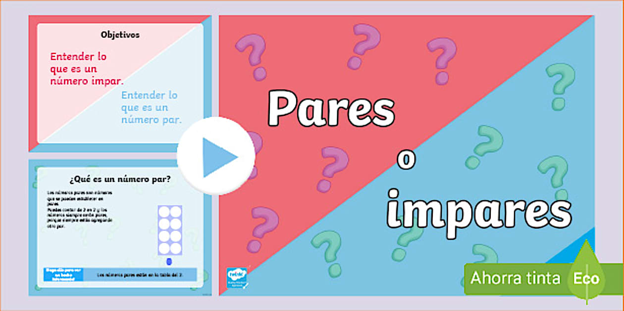 PowerPoint: Números pares e impares - Twinkl