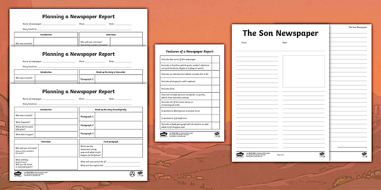 'The Story of Easter' Newspaper Writing Activity Pack