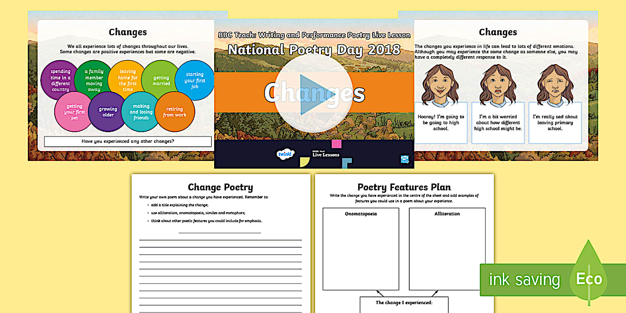 UKS2 BBC Teach: Writing and Performance Poetry Live Lesson - Changes Poetry