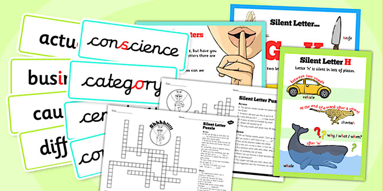 Spell Some Words with Silent Letters Rules Pack - Twinkl
