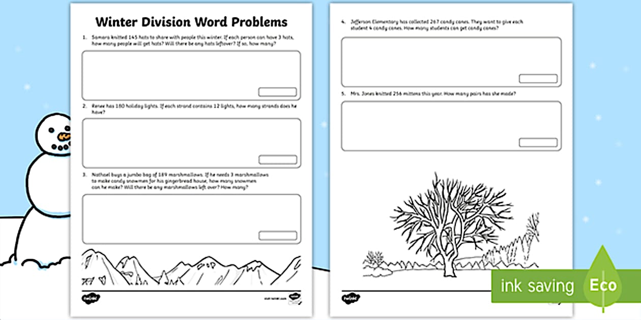 Winter Math Word Problems | Winter Resource | Twinkl USA