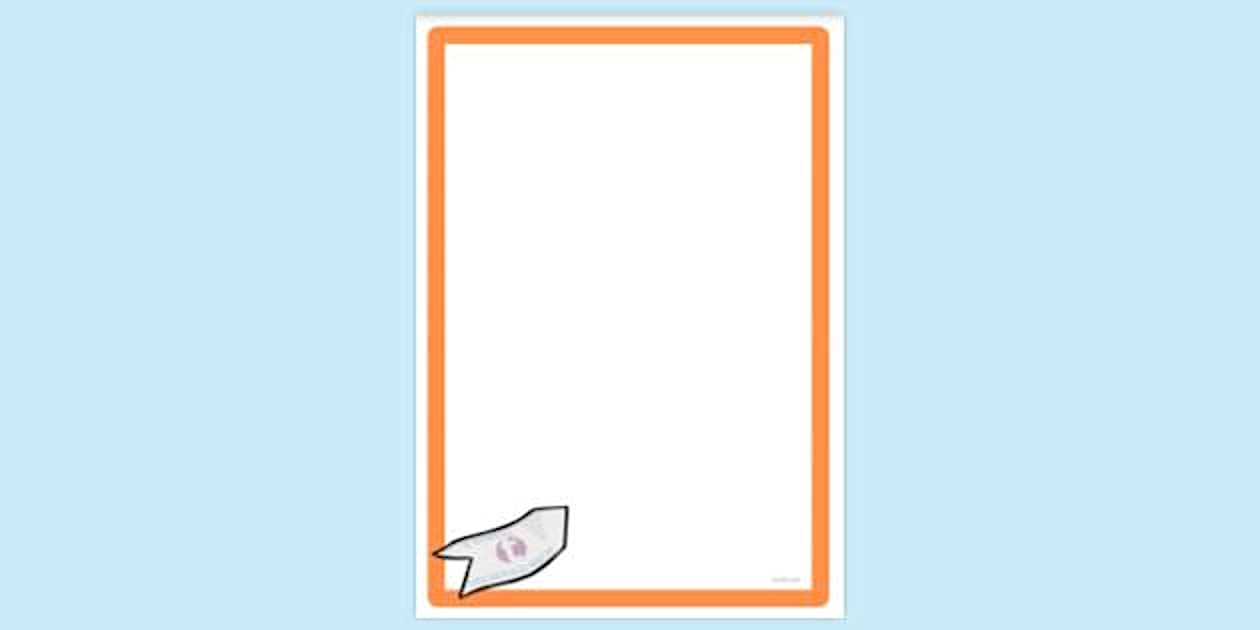 Simple Blank Bus Ticket Page Border | Page Borders | Twinkl
