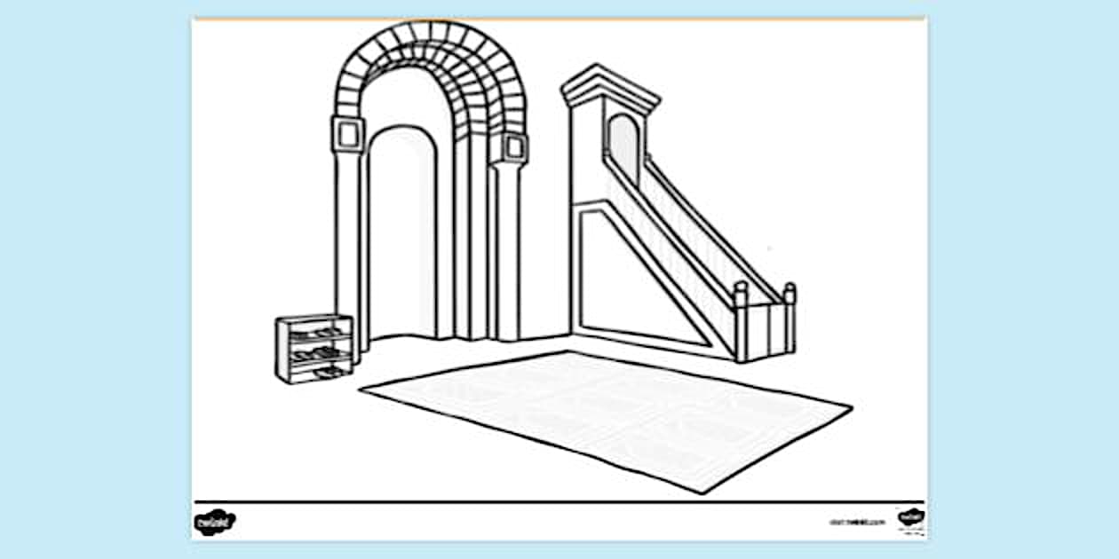 Inside a Mosque | Colouring Sheets (teacher made) - Twinkl