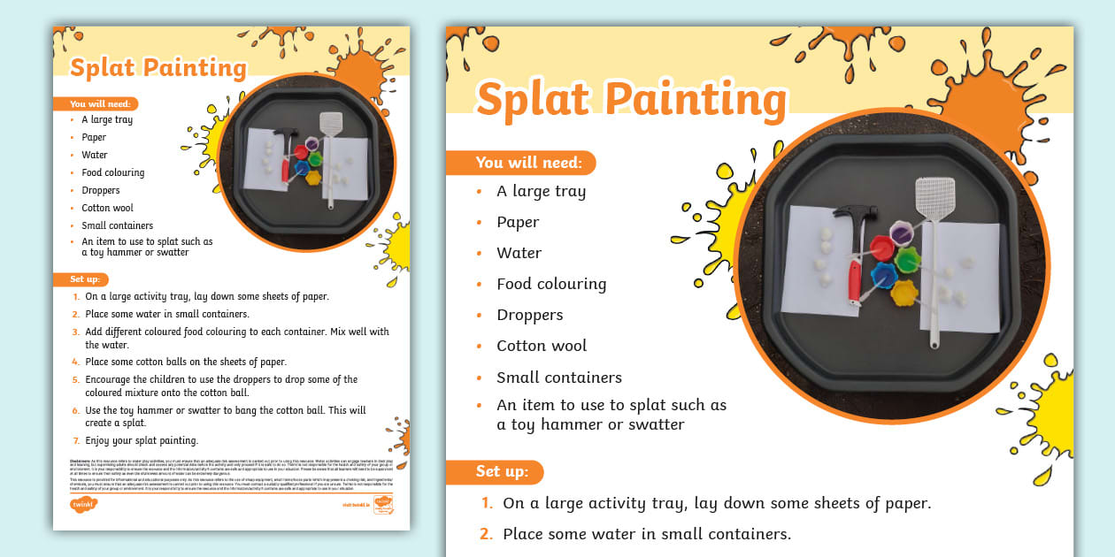 Splat Painting (teacher made) - Twinkl