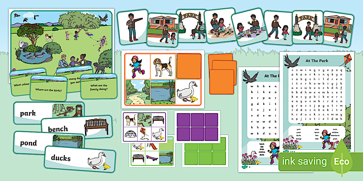 Park Vocabulary and Comprehension Pack (teacher made)