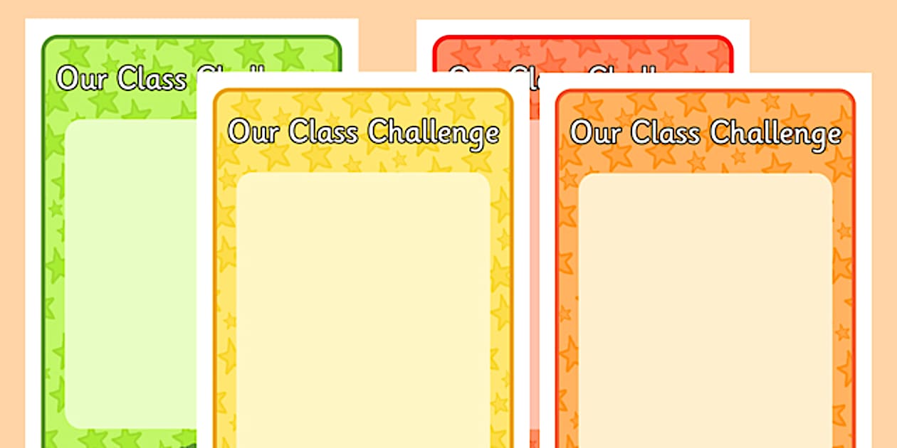 👉 Editable Class Challenge Display Posters (teacher made)