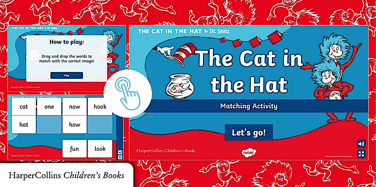 FREE! - ‘The Cat in the Hat’ Interactive Matching Activity