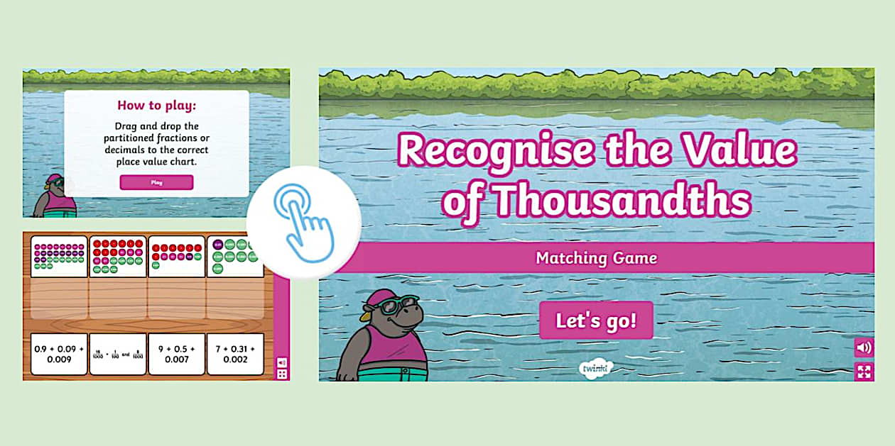 👉 Recognise the Value of Thousandths KS2 Maths Matching Game