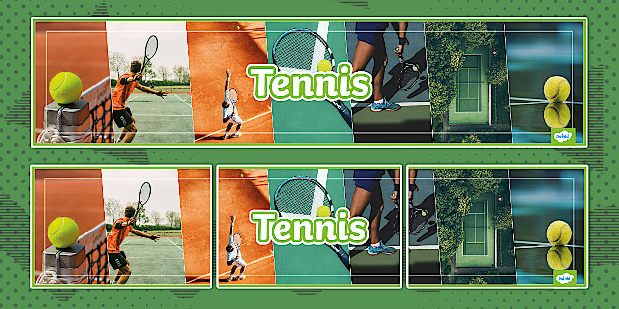 Tennis Photo Display Banner (teacher made) - Twinkl