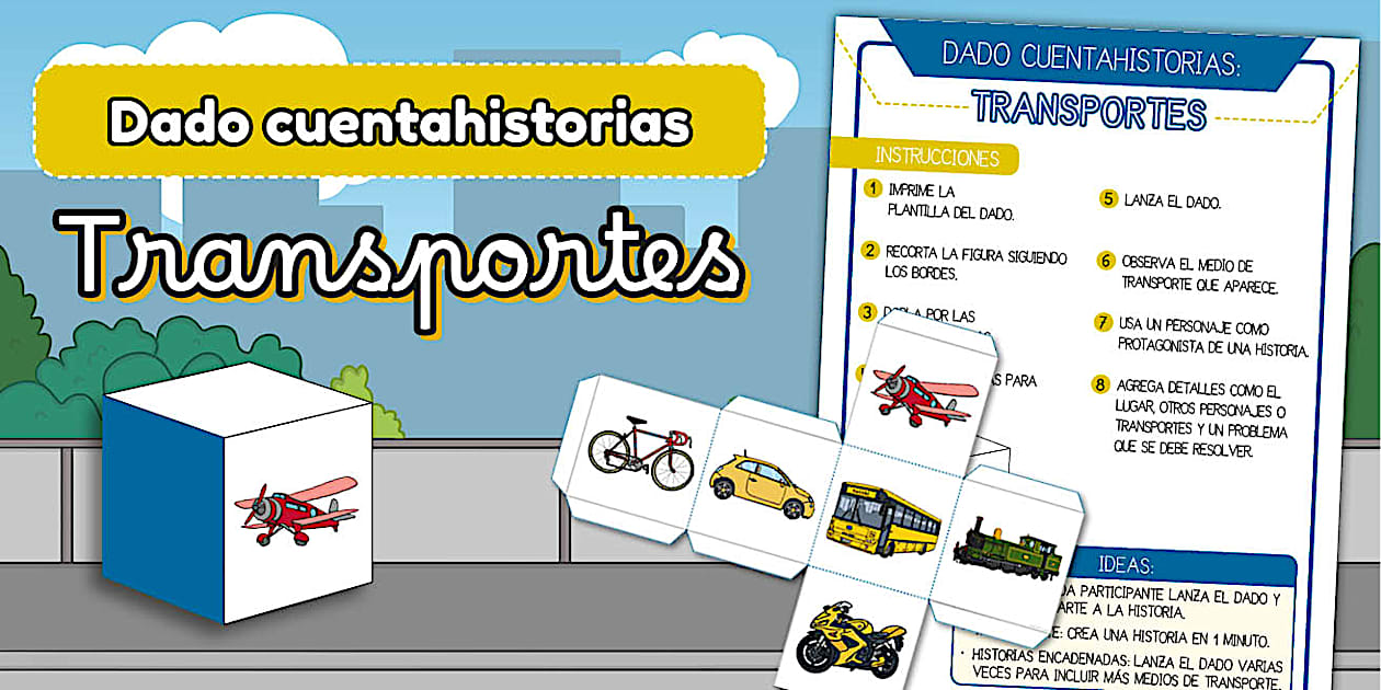 Dado cuentahistorias: Transportes