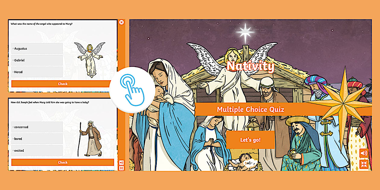 KS2 Nativity Interactive Multiple Choice Quiz (teacher made)