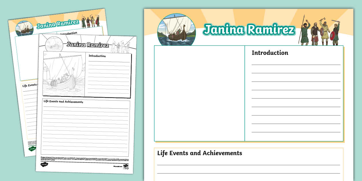 Janina Ramirez Biography Template (professor feito) - Twinkl