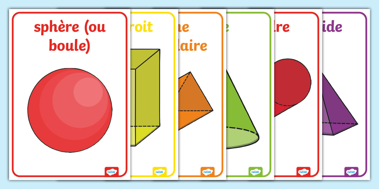 * NEW * Affiches sur les solides (teacher made) - Twinkl