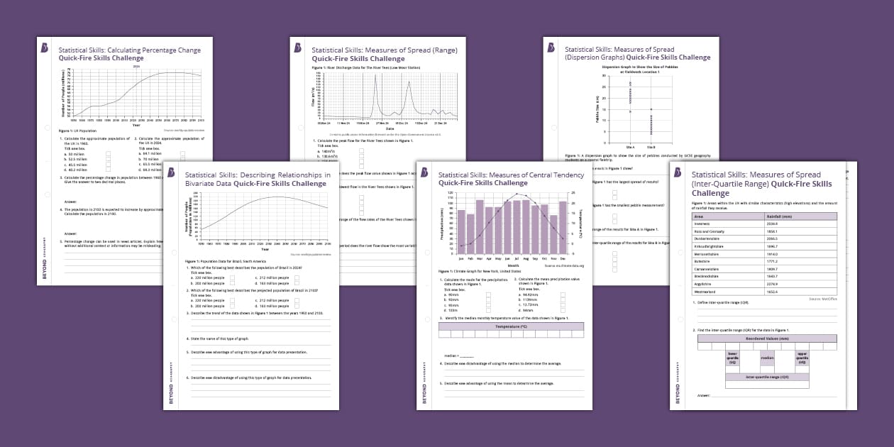 Statistical Skills Quick-Fire Skills Challenge Pack - Twinkl