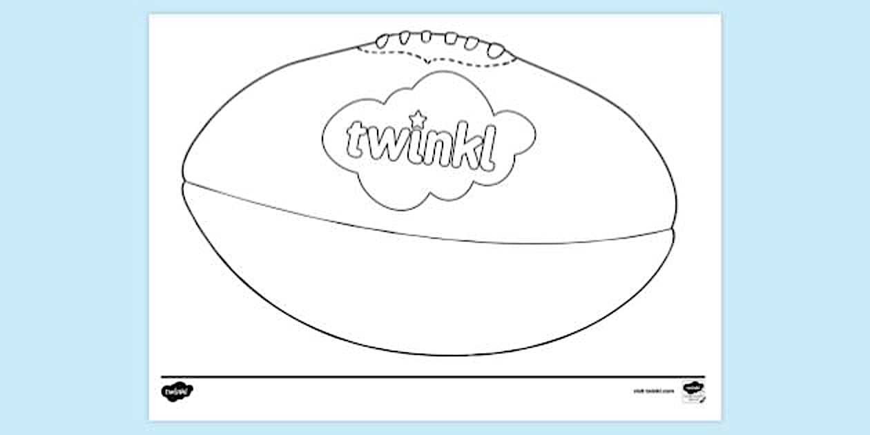 Australian Football Colouring Sheet - Twinkl
