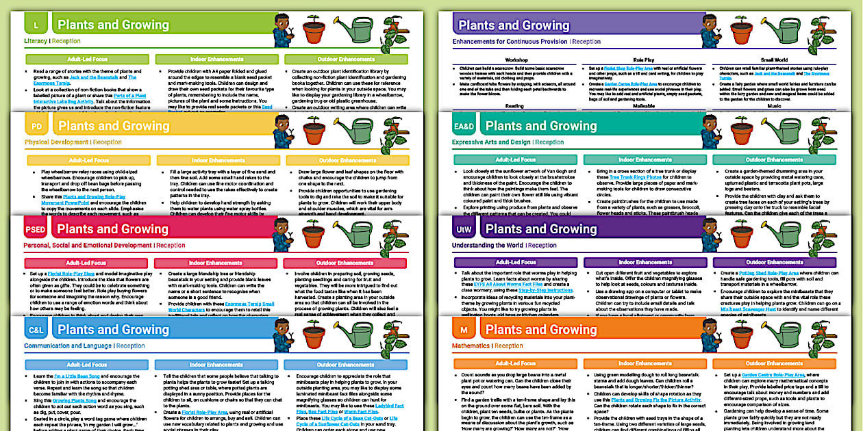EYFS Plants & Growing Planning & Continuous Provision Ideas