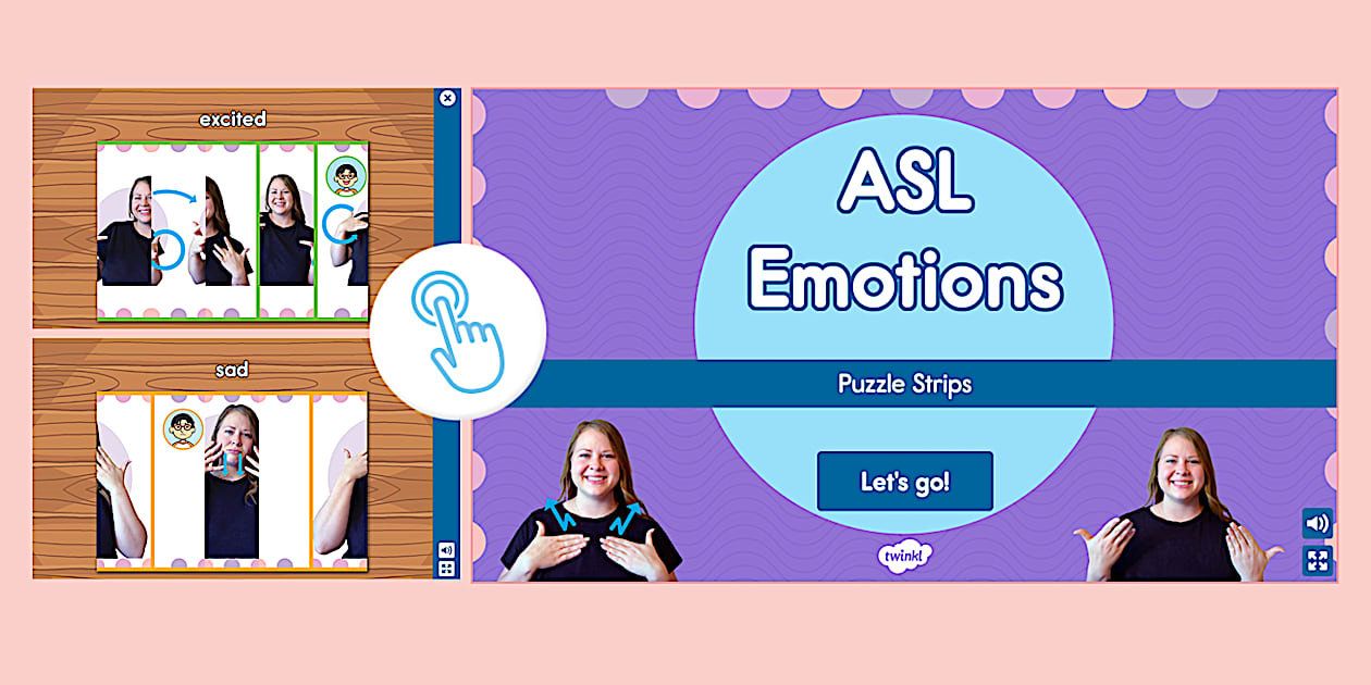 ASL Emotions Interactive Puzzle Strips (teacher made)