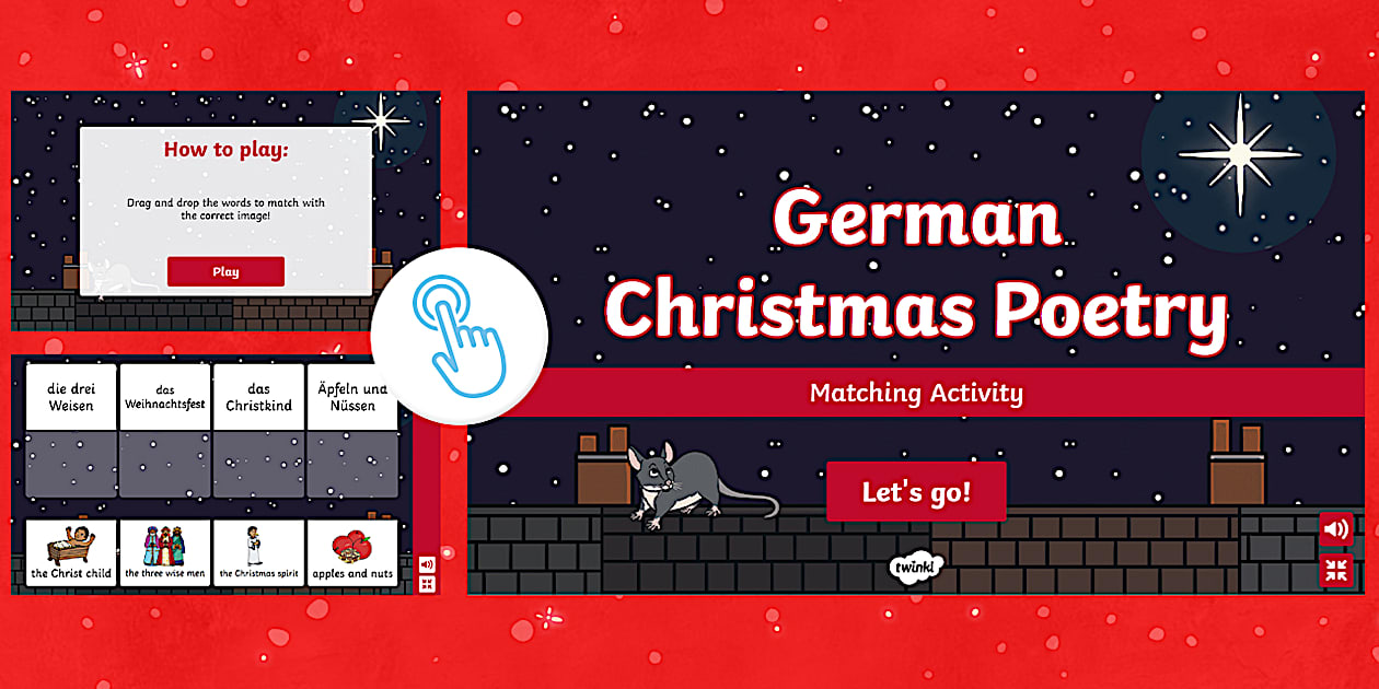 German Christmas Words Interactive Game | CfE | Twinkl