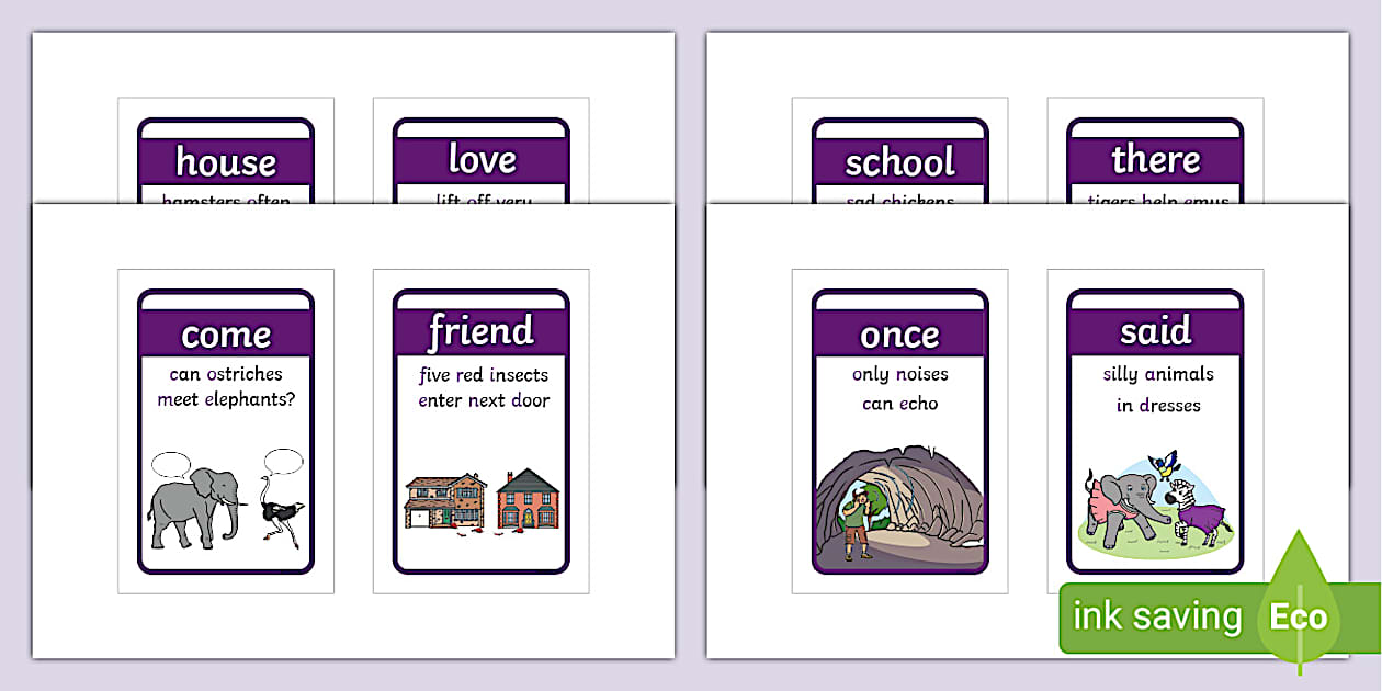 Cursive Year 1 Common Exception Words Memorable Mnemonics IKEA Tolsby ...