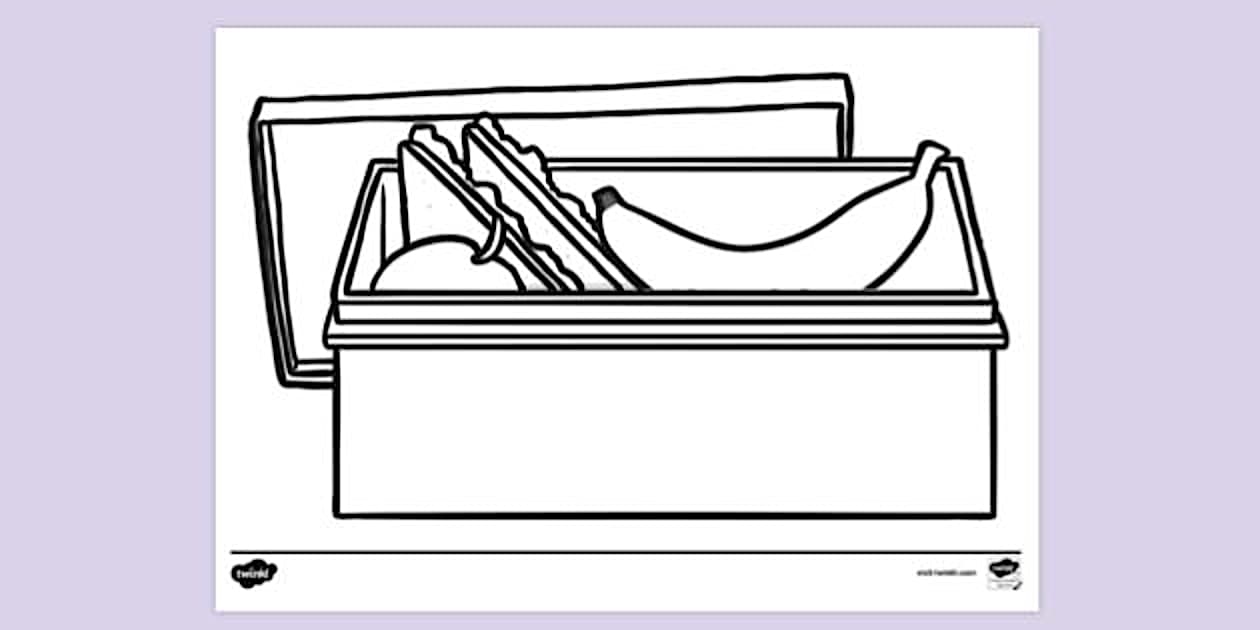 Packed Lunch Colouring Sheet | Free Twinkl Resources
