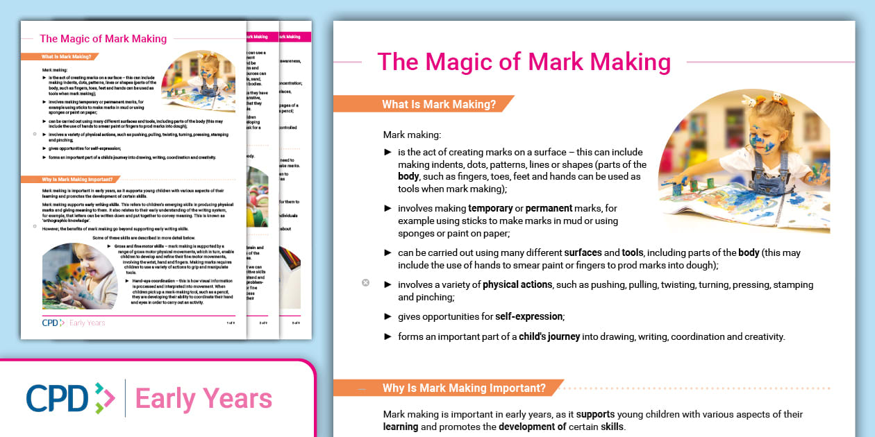 The Magic of Mark Making | Handout (teacher made) - Twinkl