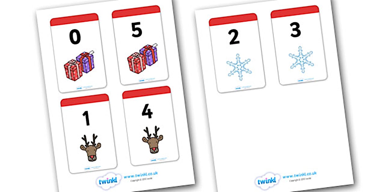 Christmas Themed Number Bonds to 5 Matching Cards - christmas