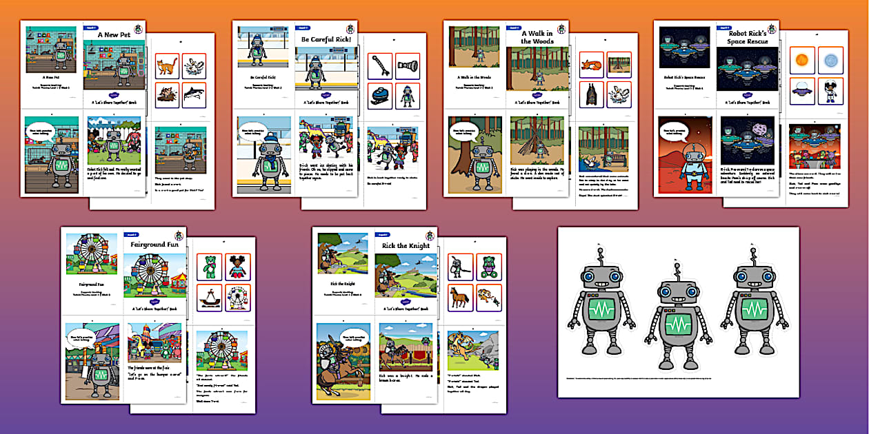 Twinkl Phonics Level 1-2 Minibooks Bumper Pack - Twinkl