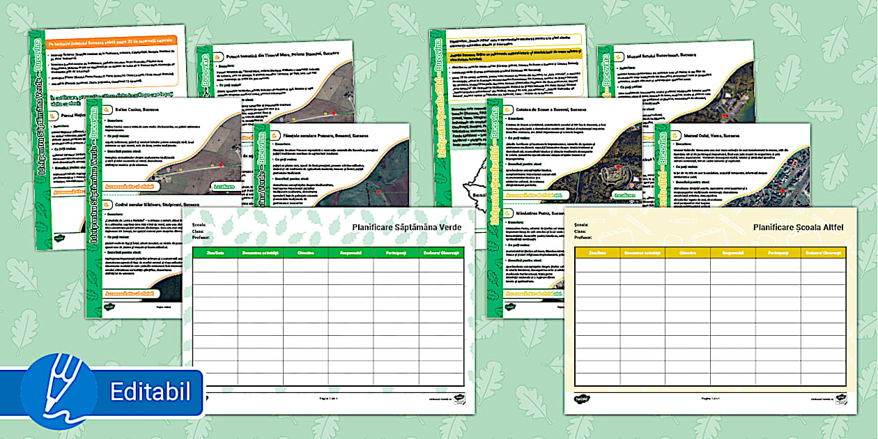 Săptămâna verde Școala altfel Bucovina Ghid pentru profesori