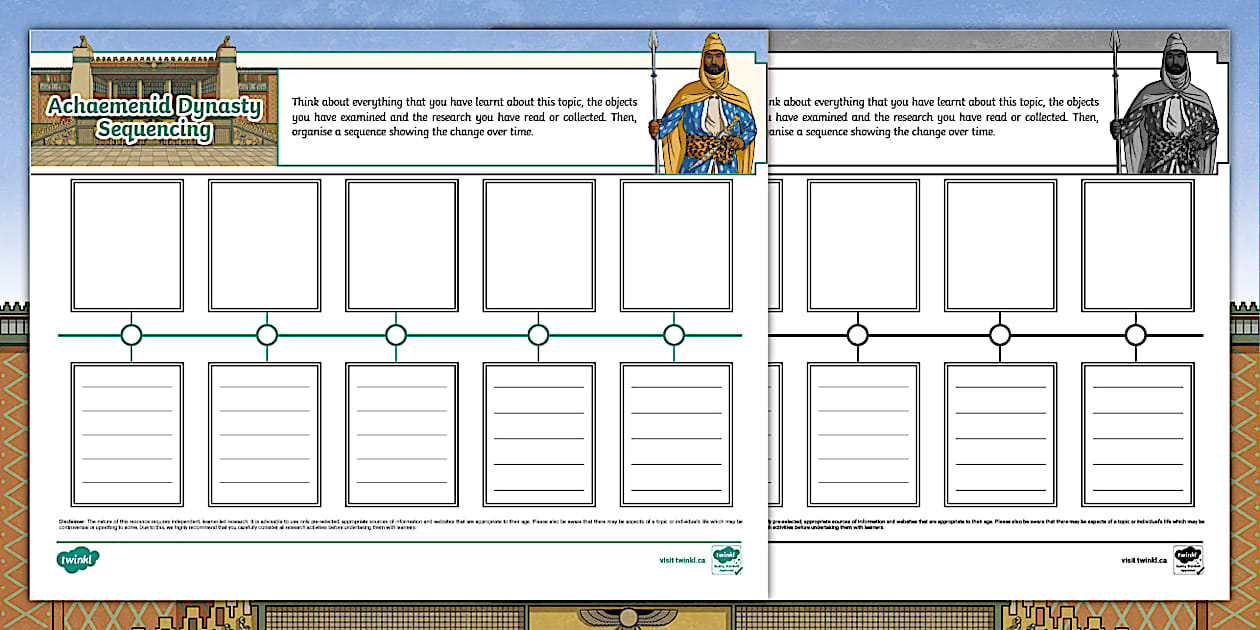 Achaemenid Dynasty Sequencing Worksheet (teacher made)