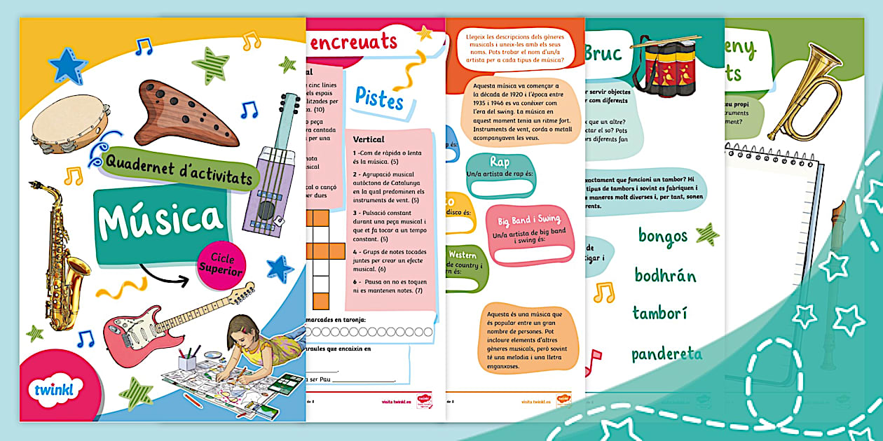 Quadernet d'activitats: Música Cicle Superior - Català