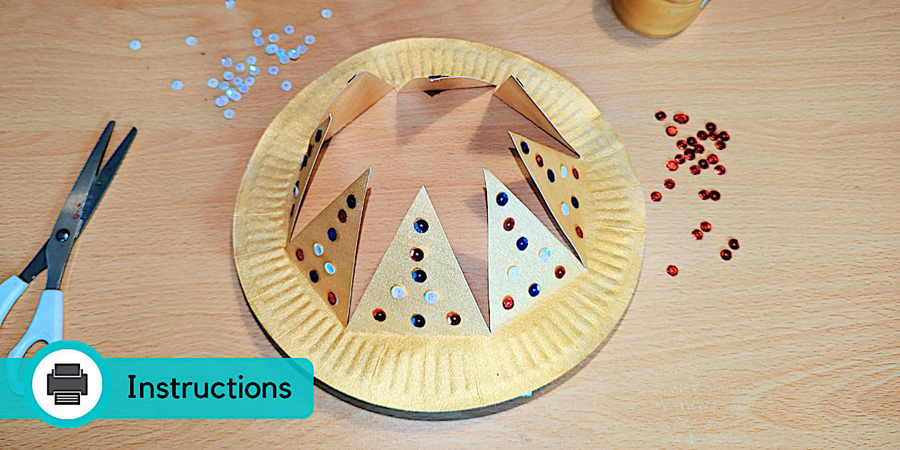 Paper Plate Crown | British Royal Crafts - Twinkl