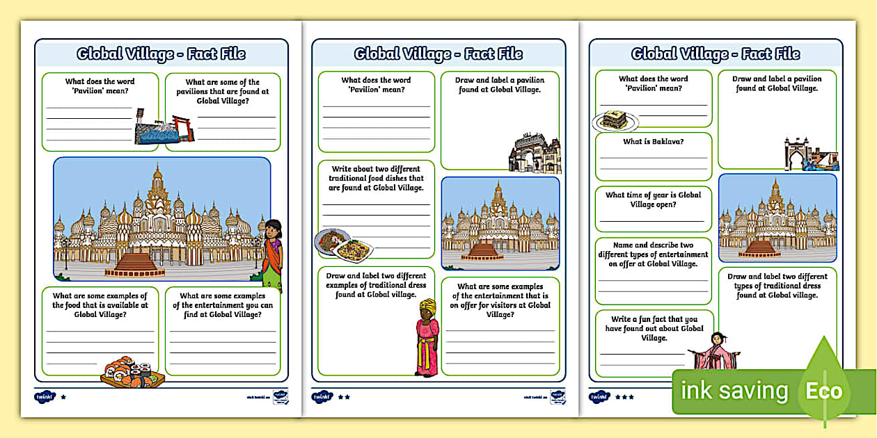 Global Village Differentiated Fact File (teacher made)