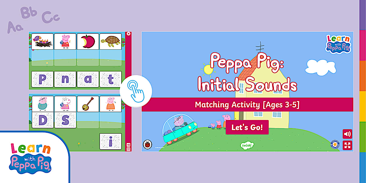 FREE! - Peppa Pig: Initial Sounds Interactive Matching Activity