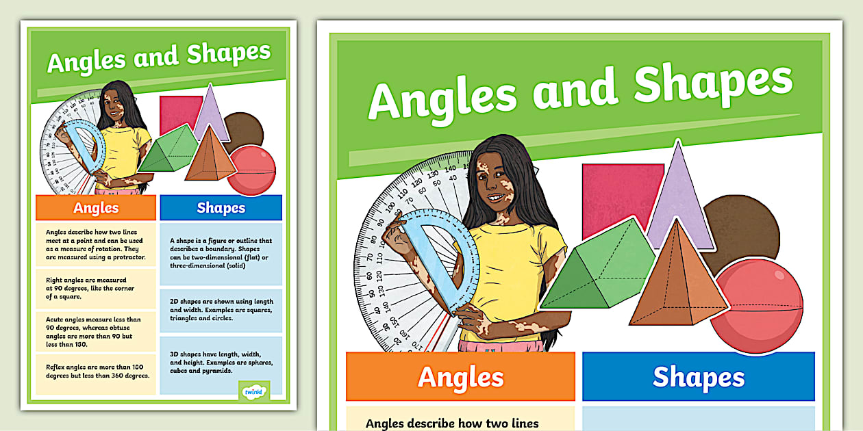 👉 Angles and Shapes Display Poster (teacher made)