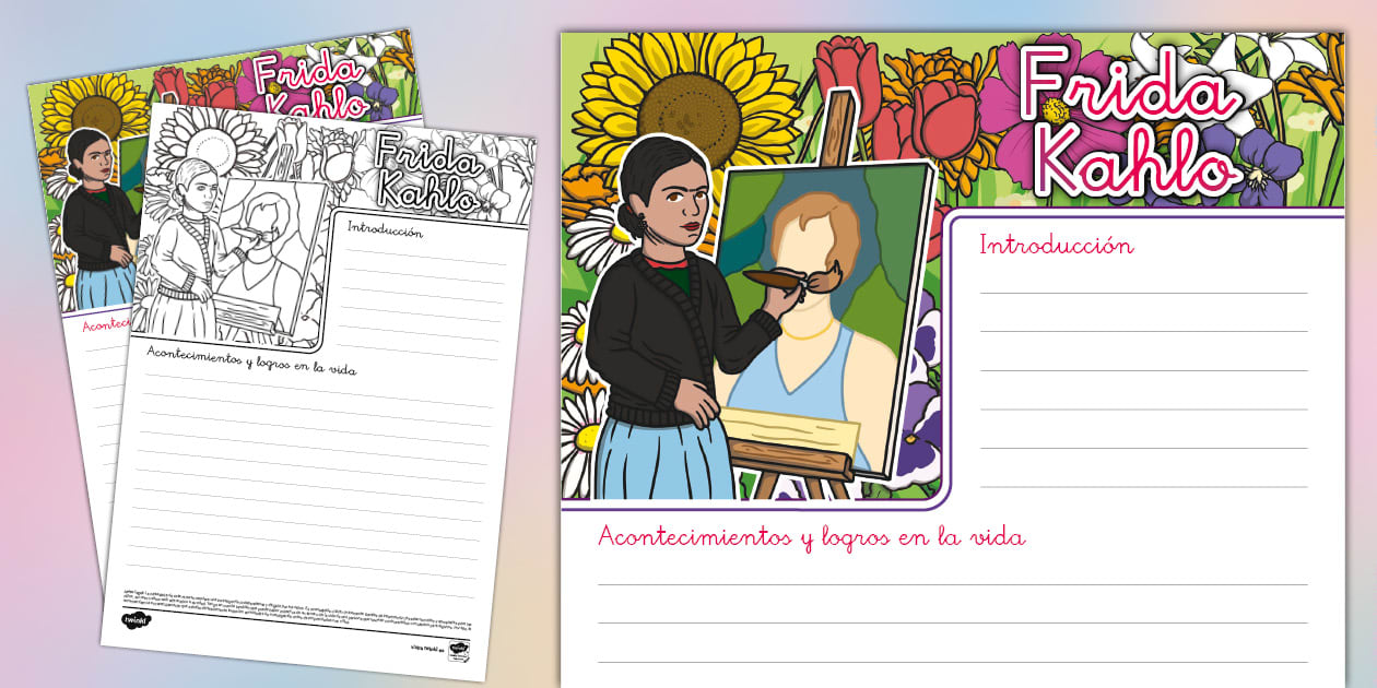 Ficha de actividad: Biografía de Frida Kahlo - Twinkl