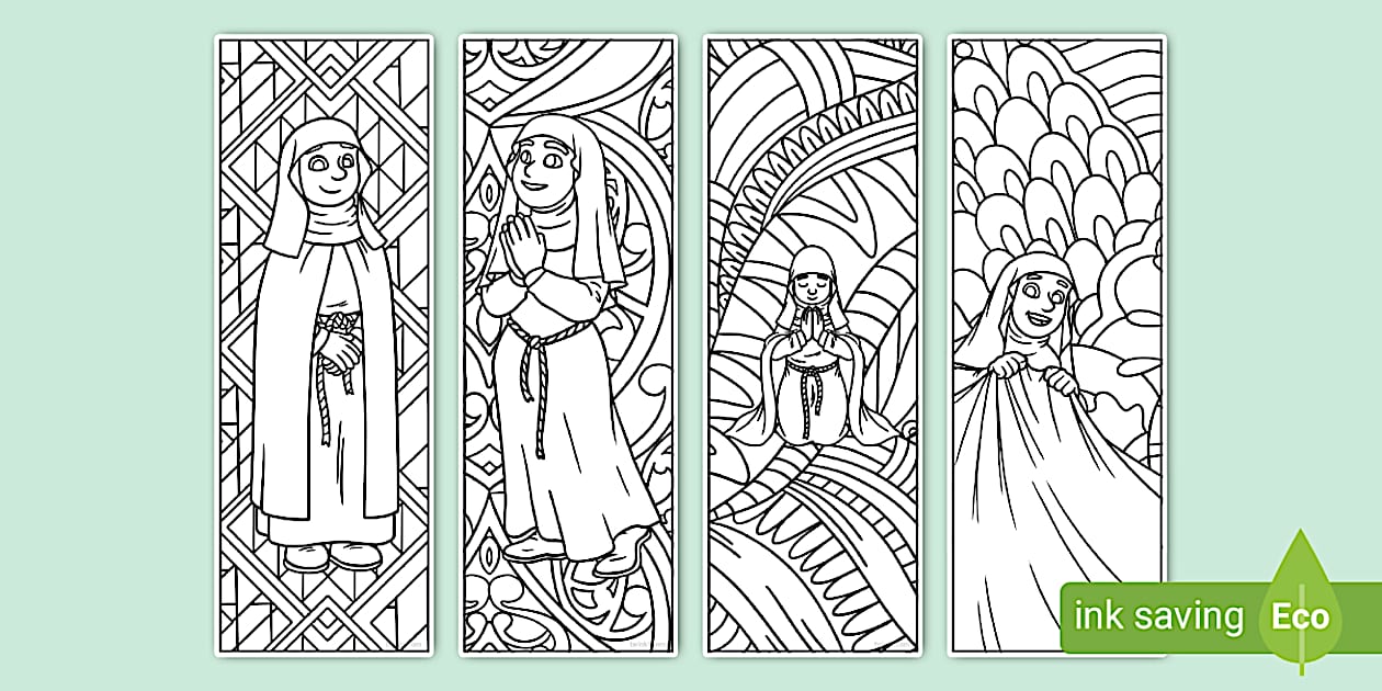 St. Brigid's Day Mindfulness Colouring Bookmarks - Twinkl