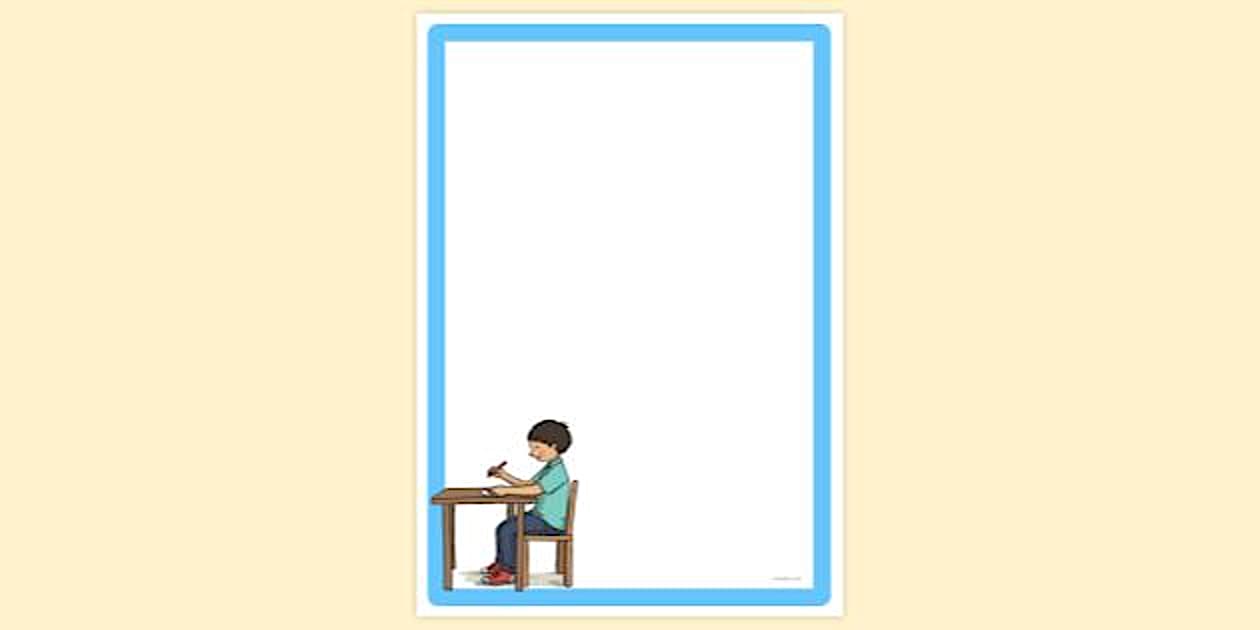 Classroom Desk Page Border (Hecho por educadores) - Twinkl