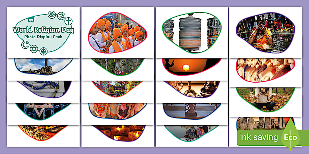 A display pack perfect for a World Religion Day celebration.