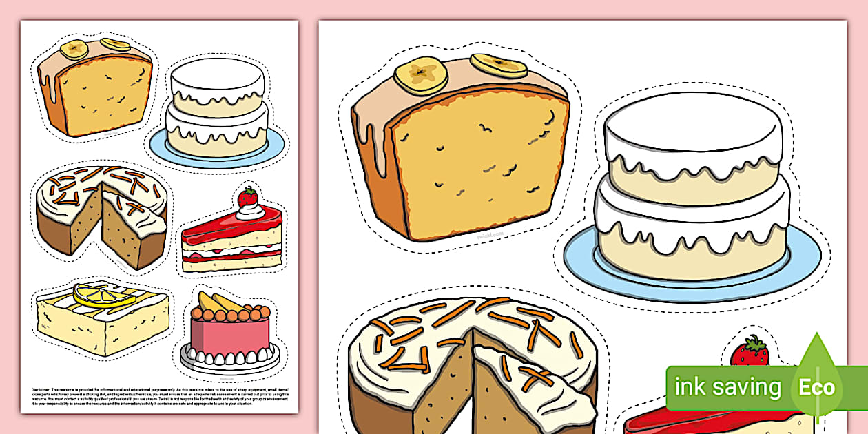 Cake Clip Art Cut-Outs (teacher made) - Twinkl