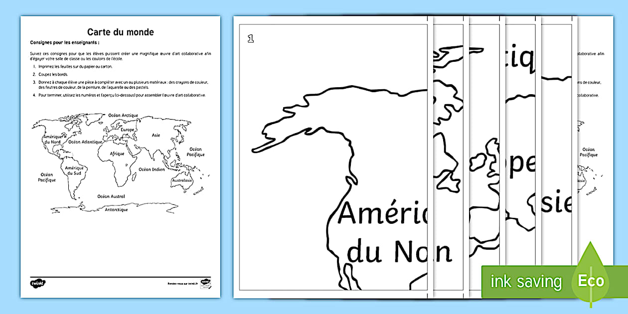 Art collaboratif : La carte du monde