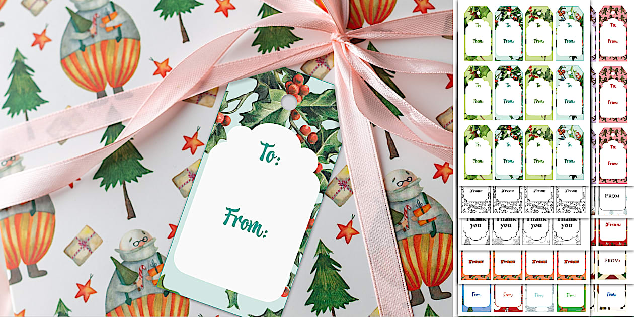 Bumper Christmas Gift Tag Printable Pack | Twinkl Party