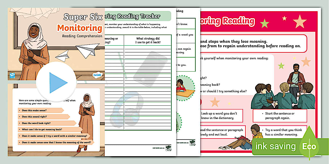 Monitoring Super Six Reading Comprehension Pack - Twinkl