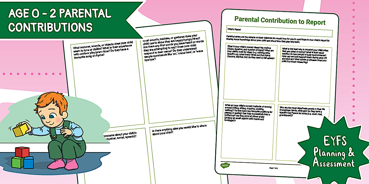 Northern Ireland EYFS Age 0 - 2 Parental Contributions