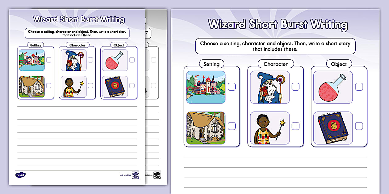 Wizard Short Burst Writing Template