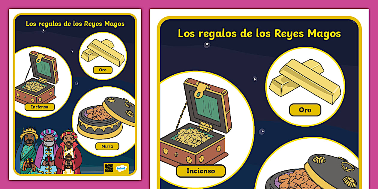 Cartel: Los regalos de los reyes magos - Twinkl