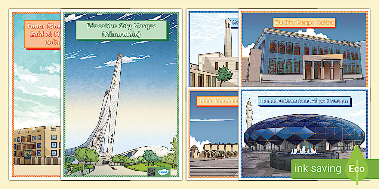 Mosques of Qatar Display Posters (teacher made) - Twinkl