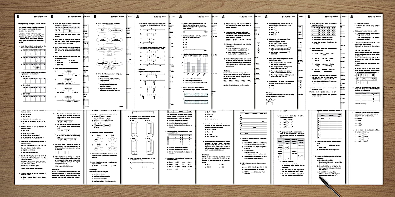 Place Value and Ordering Integers and Decimals Teaching Bundle