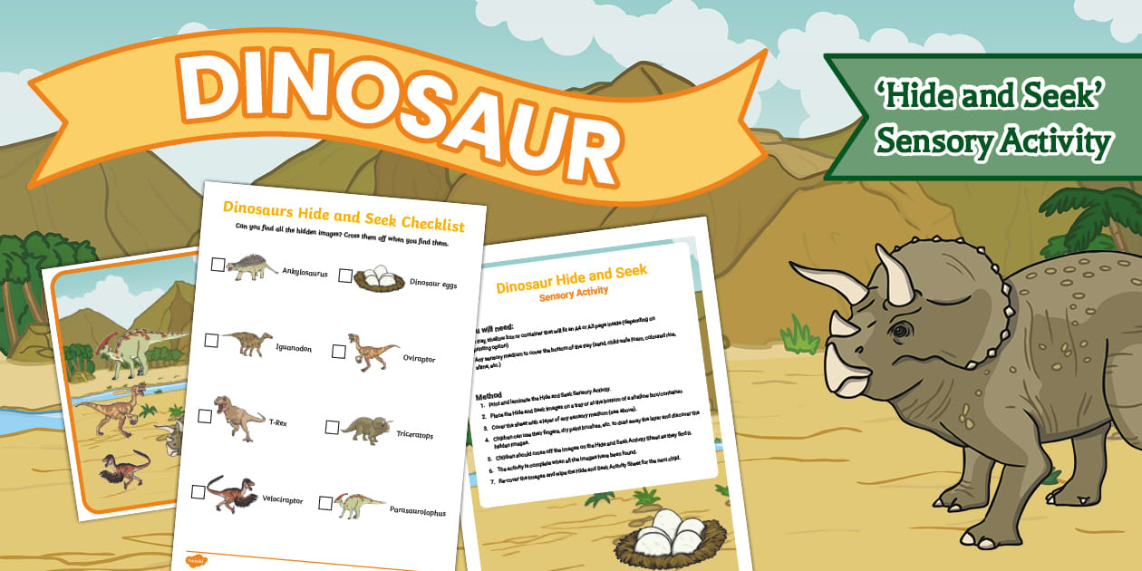 Dinosaur 'Hide and Seek' Sensory Activity